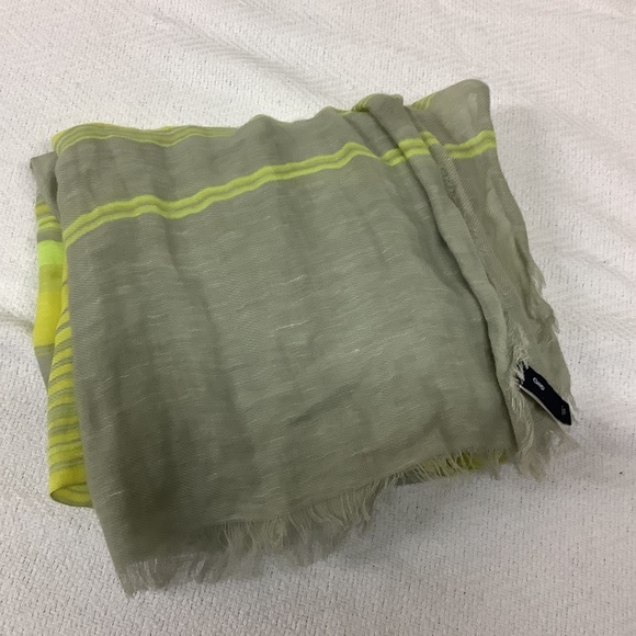 GAP | Accessories | Bin 2 Gap Sheer Neon Stripped Scarf With Frayed Edges Os Fits All | Poshmark